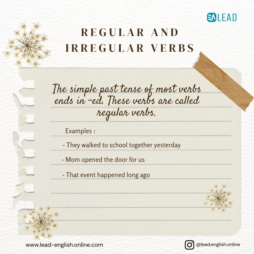 The simple past tense – LEAD